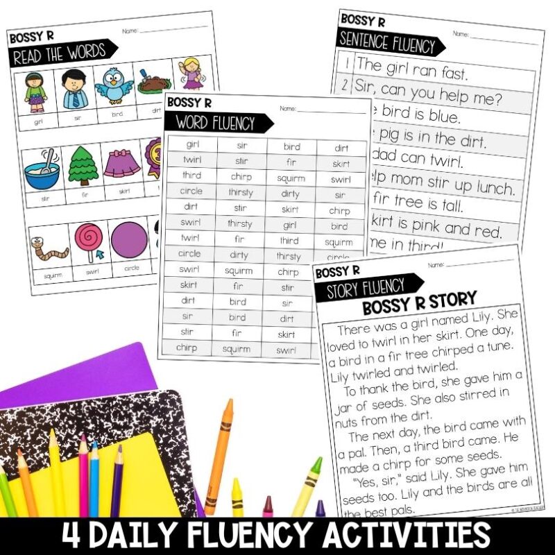 IR Bossy R Worksheets, Activities & Games 1st Grade Phonics or Spelling ...