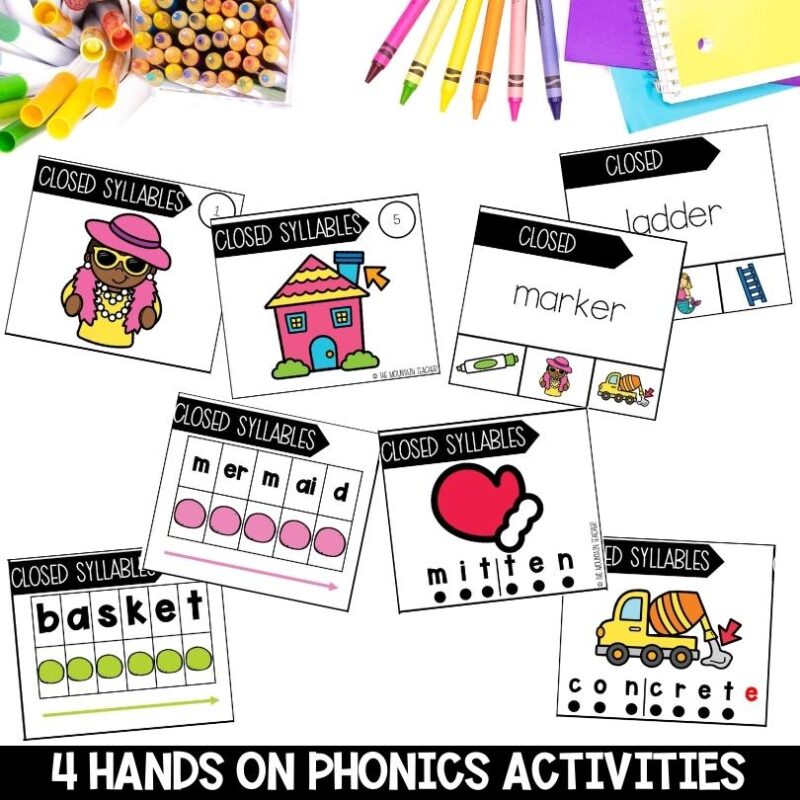 Closed Syllables Worksheets, Activities & Games for 2nd Grade Phonics ...