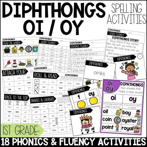 OI OY Diphthongs Word Work Worksheets & Activities 1st Grade Phonics or ...