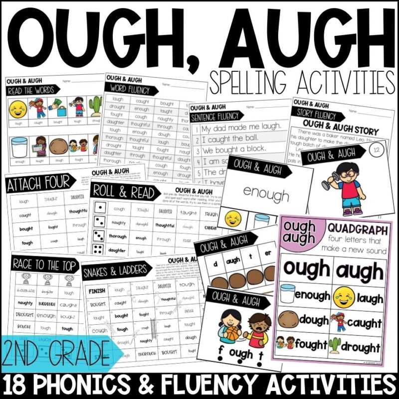 ough and augh Worksheets, Activities & Games for 2nd Grade Phonics or ...