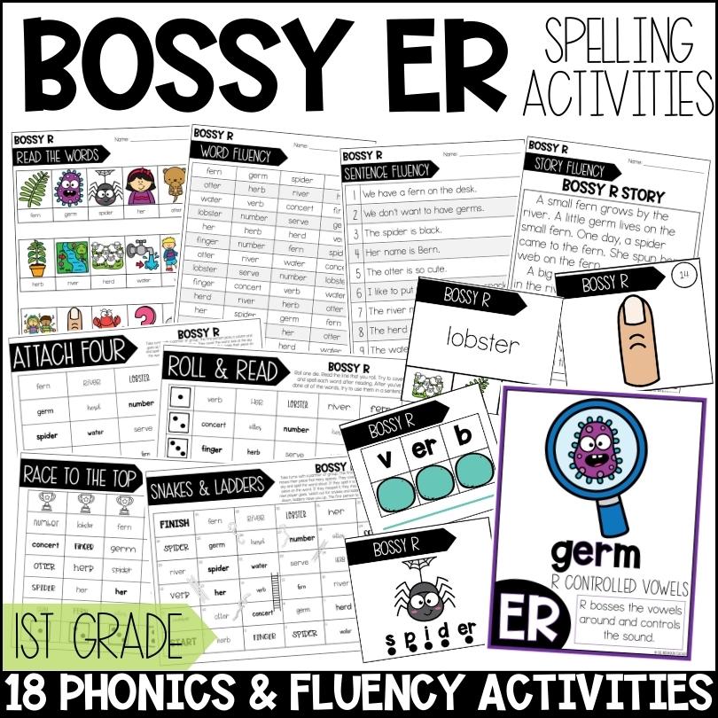 ER Bossy R Worksheets, Activities & Games 1st Grade Phonics or Spelling ... ER Bossy R Worksheets, Activities & Games 1st Grade Phonics or Spelling ...