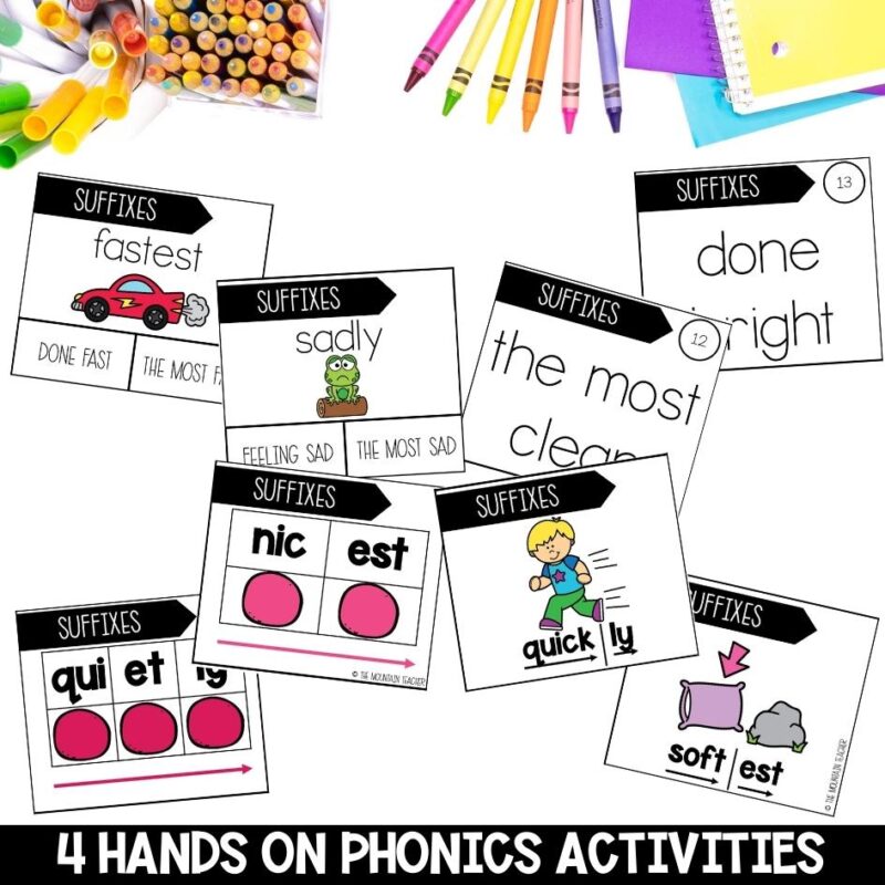 Suffixes LY and EST Worksheets, 2nd Grade Spelling Activities & Phonics ...