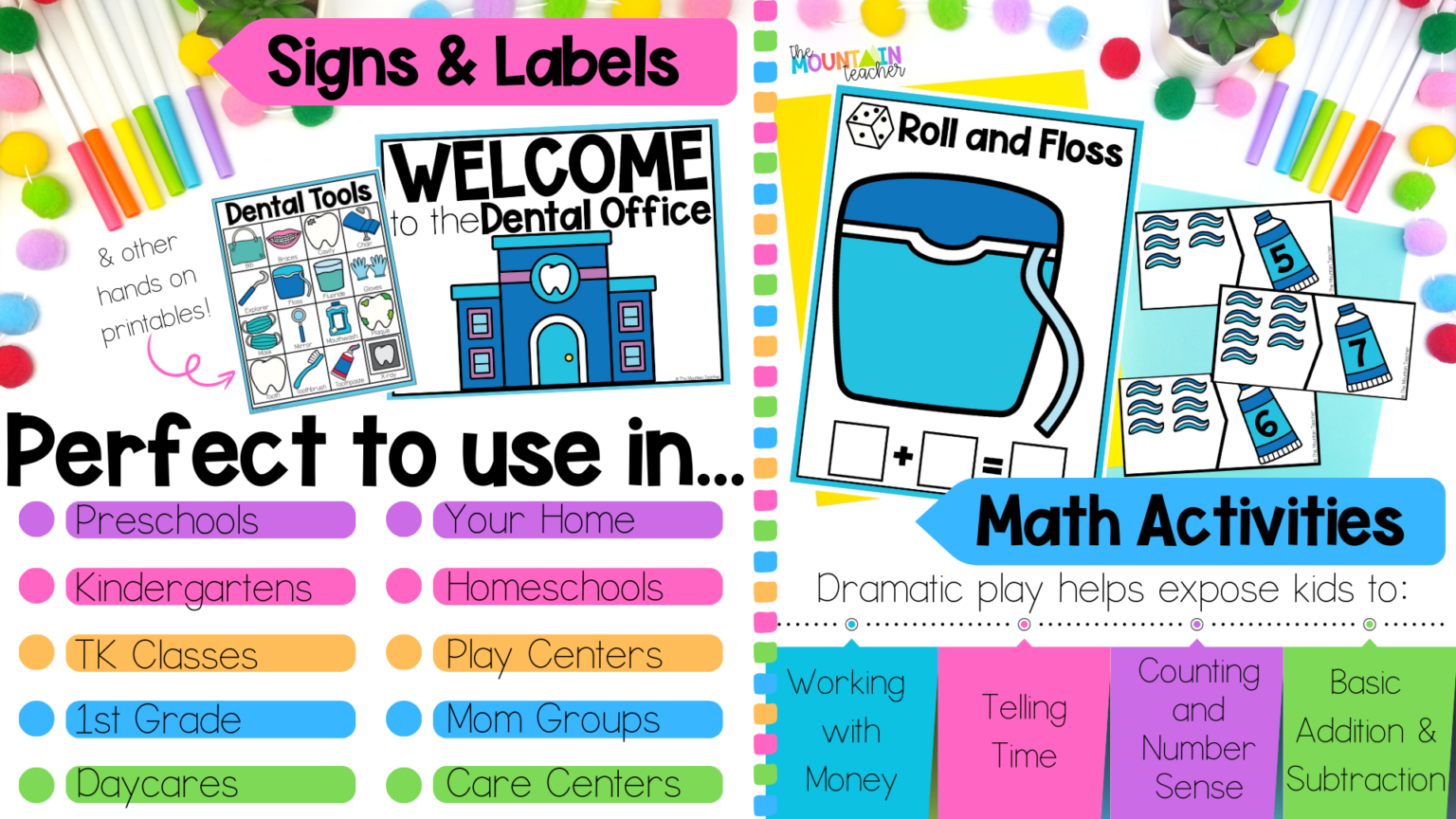 Dentist Office Dramatic Play Printables for Early Learners! - The ...