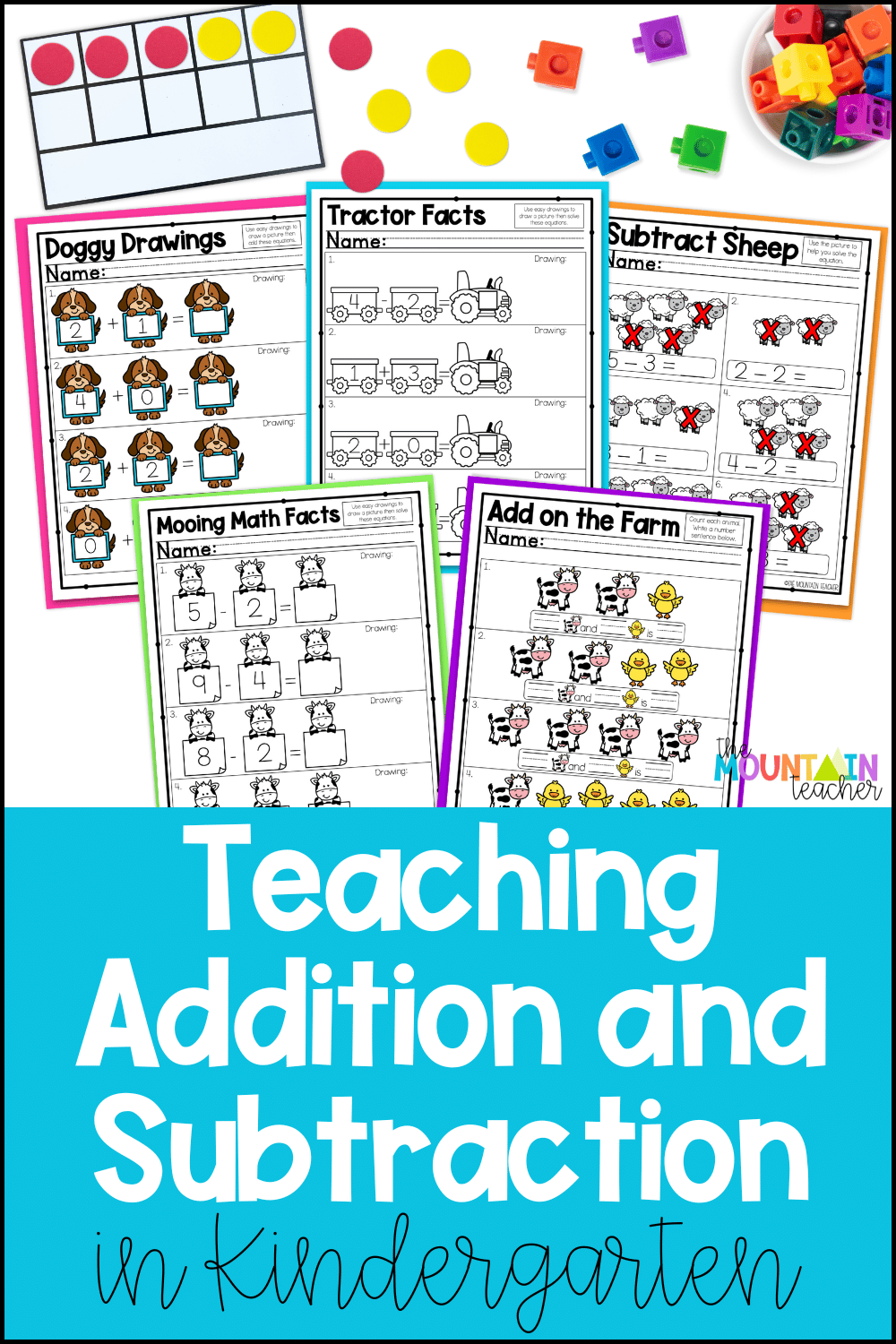 Teaching Addition and Subtraction in Kindergarten - The Mountain Teacher