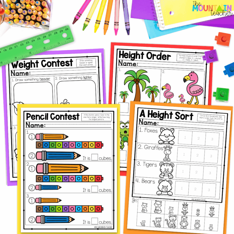 Make Measurement Stick in Kindergarten: Height, Length, and Weight Made ...