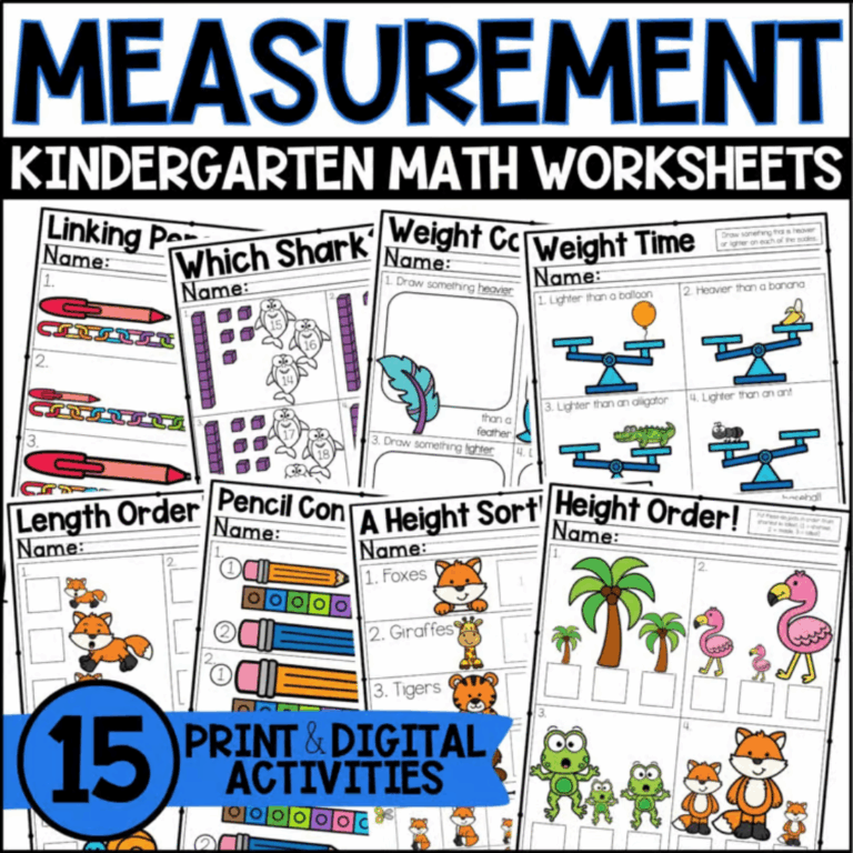 Make Measurement Stick in Kindergarten: Height, Length, and Weight Made ...
