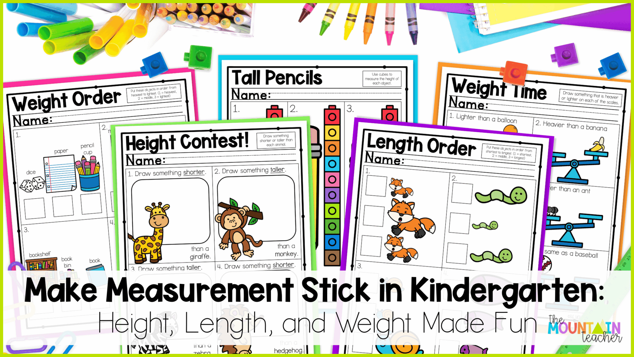 Make Measurement Stick in Kindergarten: Height, Length, and Weight Made ...